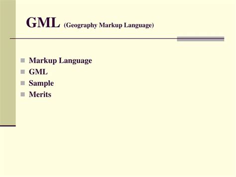 Ppt Gml Geography Markup Language Powerpoint Presentation Free