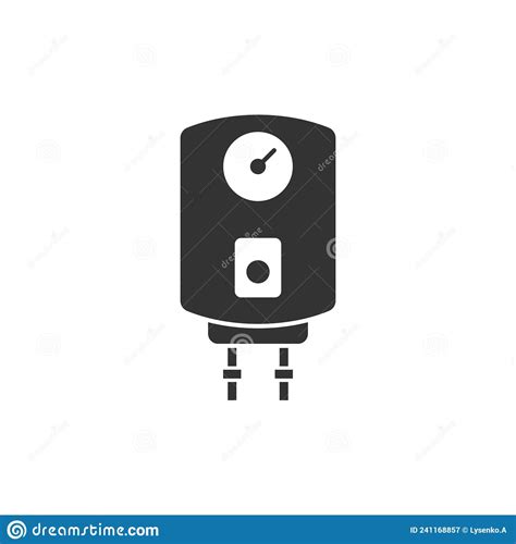 Gas Boiler Icon In Flat Style Heater Vector Illustration On Isolated