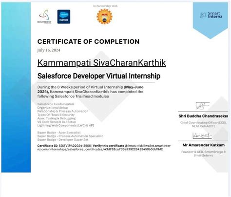 Smartinternz Salesforce Thesmartbridge Aicte Virtualinternship