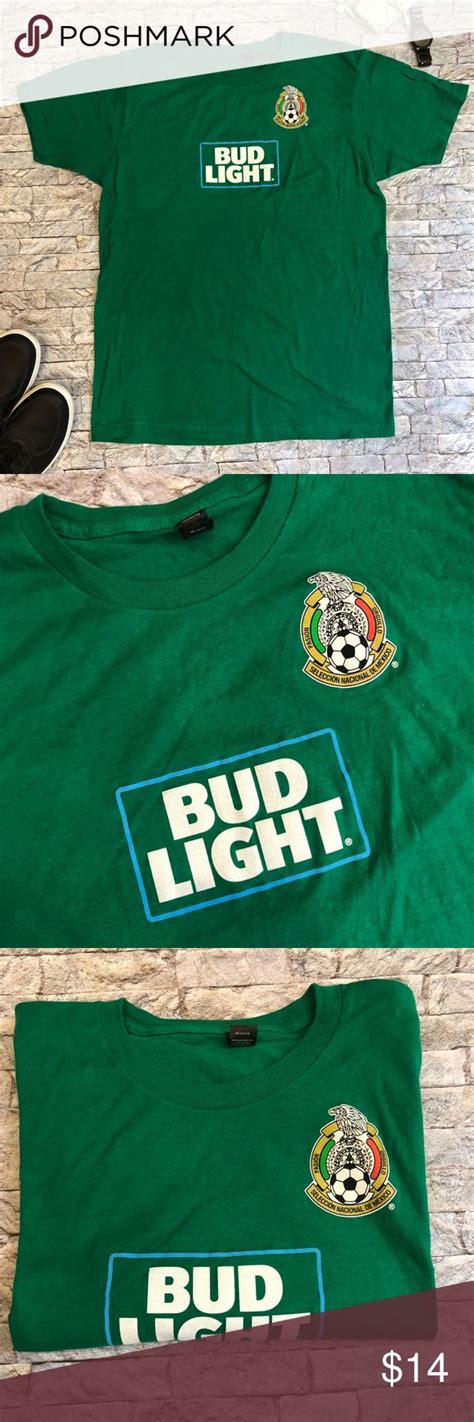 Mexico Futbol X Bud Light Large T Shirt Light Shirt Bud Light Shirts