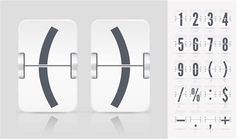 Premium Vector Vector Template With Flip Scoreboard Numbers And With