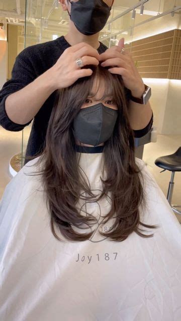 조이187 루이쌤 On Instagram 붙임머리 컨투어링컷st 붙임머리도 티 안나고 자연스럽게 컨투어링컷 긴 머리 헤어스타일 일자 머리 헤어스타일 아이디어