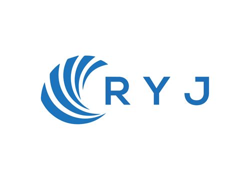 Ryj Letra Logo Diseño En Blanco Antecedentes Ryj Creativo Circulo