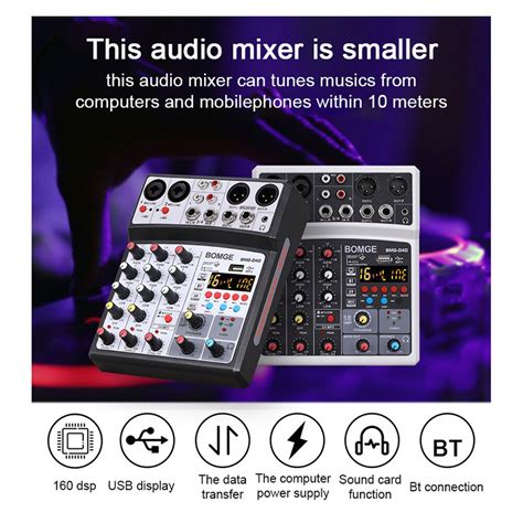 Professionele Kanalen Bt Audio Sound Mixer Multi Grandado