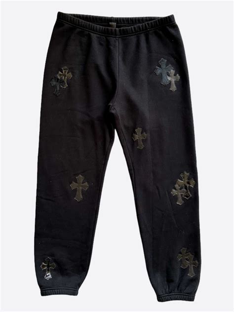 Chrome Hearts Black Cross Patch Sweatpants Savonches