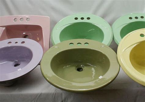 Colorful Vintage Bathroom Sinks From Match My Tile Retro Renovation