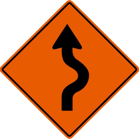 Road Diversion Right Work Zone Sign Western Safety Sign