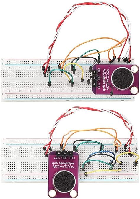 Geroosaty PCS Electret Microphone Amplifier Module MAX Adjustable Gain Blue Breakout Board