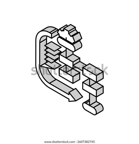 Uml Diagrams Analyst Isometric Icon Vector Stock Vector Royalty Free