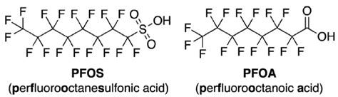 Structures Of Pfos And Pfoa Download Scientific Diagram