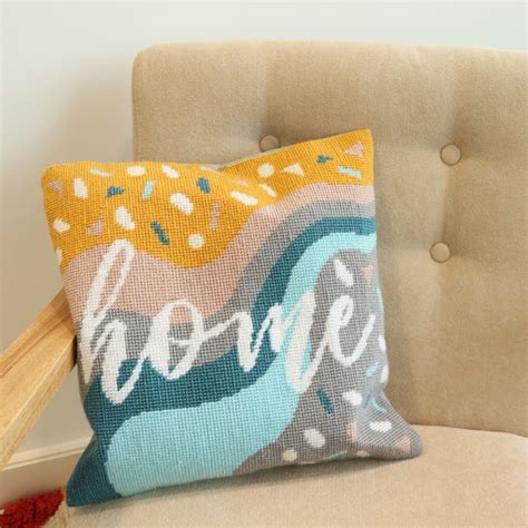 Half Cross Stitch Kit Cushion Home Dunelm