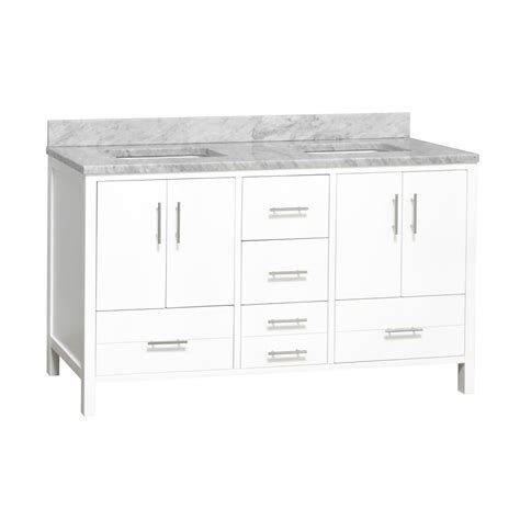60 Inch Double Bathroom Vanities Solid Wood Construction