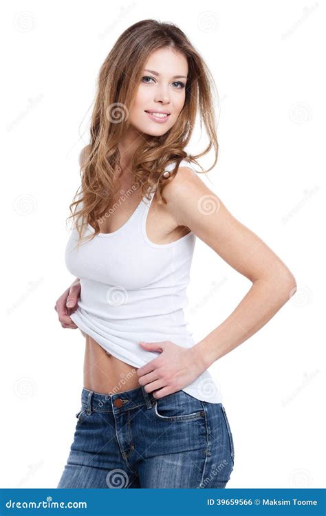 Bezaubernde Junge Frau Stockfoto Bild Von Hintergrund 39659566