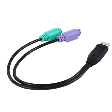 ผจดจำหนายสาย USB 2 0 ถง Dual Ps2 Keyboard Mouse Converter