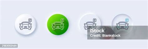 주차장 선 아이콘입니다 자동 주차 표지판 선 아이콘 벡터 0명에 대한 스톡 벡터 아트 및 기타 이미지 0명 3차원 형태 고급 Istock