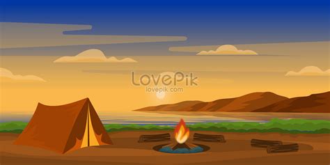 캠프파이어 배경 벡터 이미지 플랫폼 일러스트 무료 다운로드 Lovepik