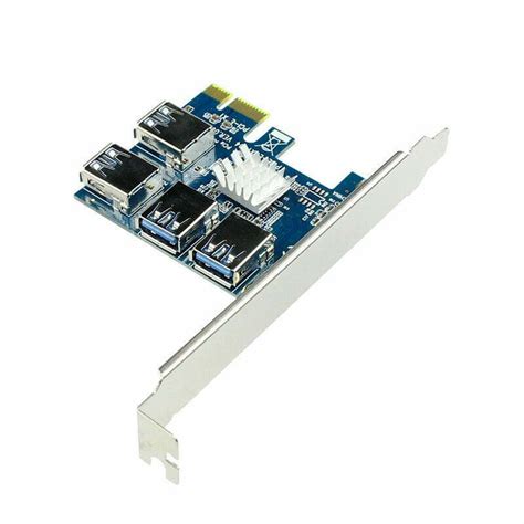 Placa Pcie A 4 Puertos Usb 30 Nisuta Para Riser Minería