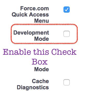 How To Enable Development Mode In Salesforce