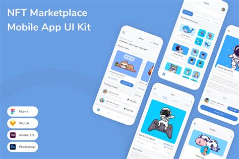Figma UI Kit NFT Marketplace Mobile App Community Figma