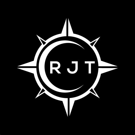 Rjt Resumen Tecnología Circulo Ajuste Logo Diseño En Negro Antecedentes