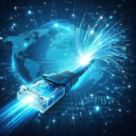 Cabo Ethernet Brilhante Conectando O Mundo Foto De Stock Imagem De Incandescer Gerado 319569100