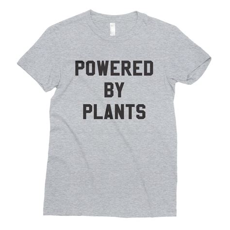 Powered By Plants T Shirt Vegan Vegetarian Shirt Foodie Vegetarian