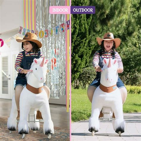 White Model U Ride On Unicorn 7 Years Fao Schwarz