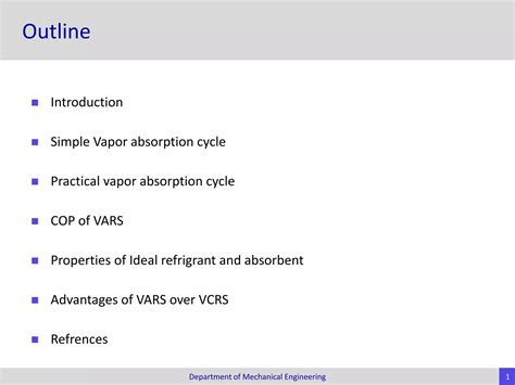 Vapor Absorption System Pptx