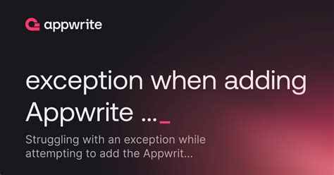 Exception When Adding Appwrite Sdk For Android As A Dependency