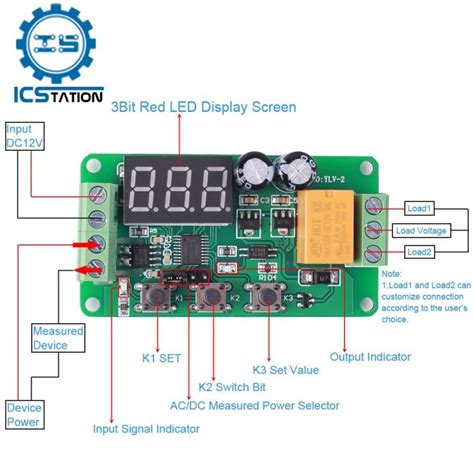 Dc 12v 0 5a Ac Dc Current Sensor Current Detector Monitor Led Display