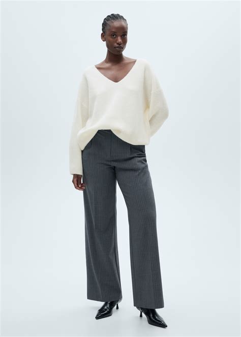 V Neck Knit Sweater Women Mango United Kingdom