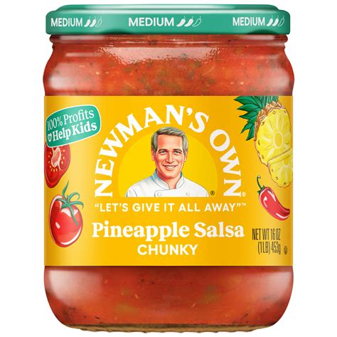 Newmans Own Pineapple Salsa 16 Oz Medium Chunky
