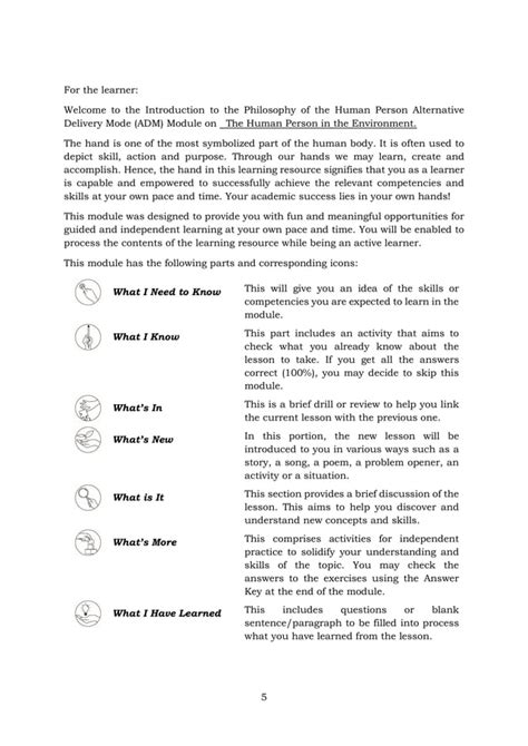 PHILO Q1 Mod4 The Human Person In The Environment Pdf