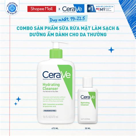 Bộ Sản Phẩm Sữa Rửa Mặt Cerave Làm Sạch And Dưỡng ẩm Dành Cho Da Thường