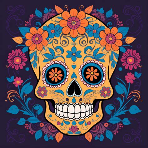 Vibrant Sugar Skull Artwork Free Download Ai Scribbles