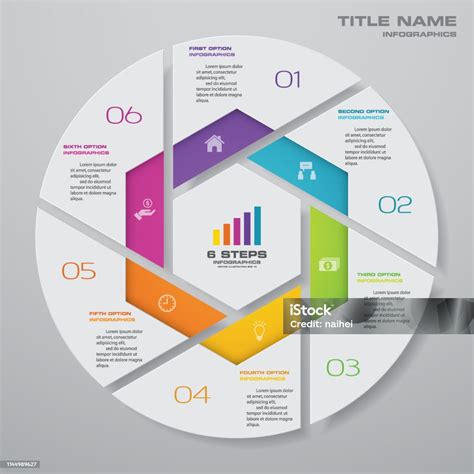데이터 프레젠테이션을 위한 6 단계 순환 차트 인포 그래픽 요소 0명에 대한 스톡 벡터 아트 및 기타 이미지 0명 3차원 형태 개념 Istock