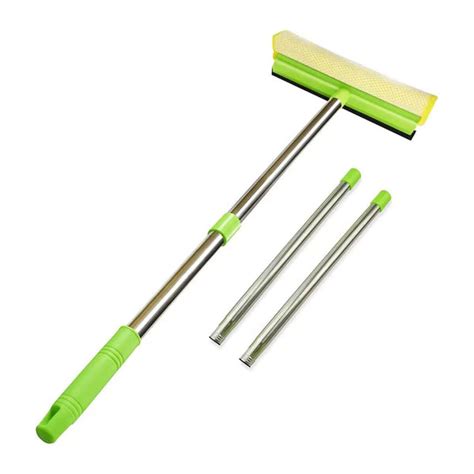 Multi Use Window Squeegee With Long Extension Pole Sponge Squeegee