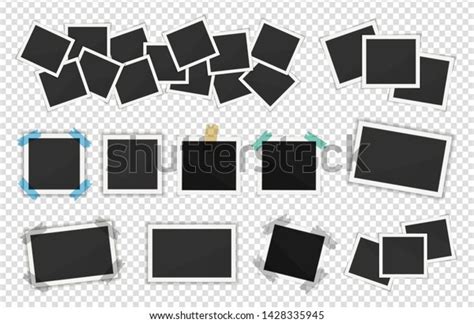 폴라로이드 사진 팩투명 배경에 그림자를 포함하는 스톡 벡터로열티 프리 1428335945