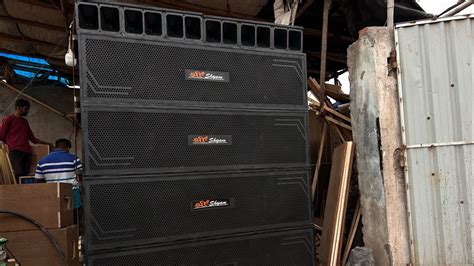 Black Version 4x15 Dj Setup By Dj Shashi Cabinet Jharkhand Youtube
