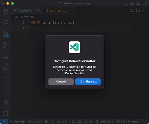 Extension Docker Is Configured As Formatter But It Cannot Format