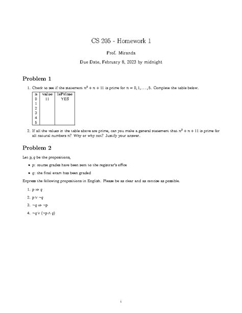 homework 01 discrete i cs 205 homework 1 prof miranda due date
