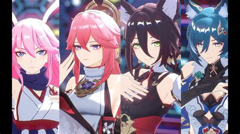 Honkai Genshin Impact MMD4K60FPSYae Sakura Yae Miko Tingyun YukongROLLIN YouTube