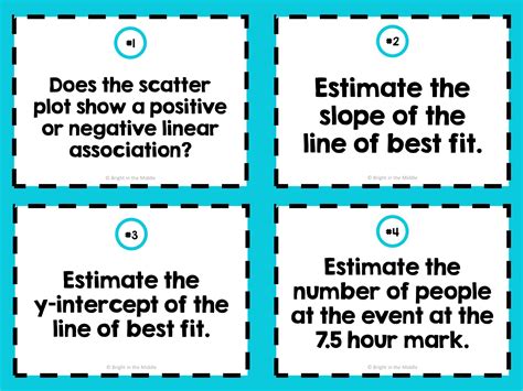 Analyzing Scatter Plots Task Cards 8sp3