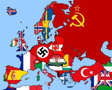 Alternate Flag Map Of Europe 1940 By Nikodemlaso On Deviantart