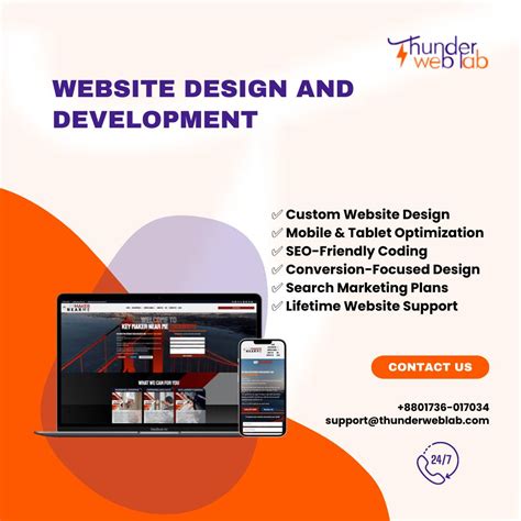 thunder web lab website design and development california city ca