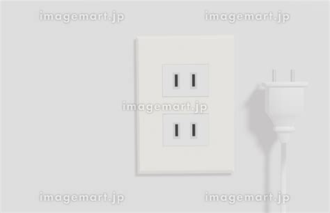 白い電源プラグとコンセントのイラスト素材 161753768 イメージマート