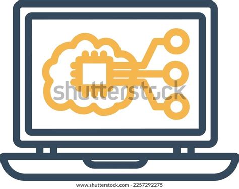 Ai Brain Vector Icon Which Suitable Stock Vector Royalty Free 2257292275 Shutterstock