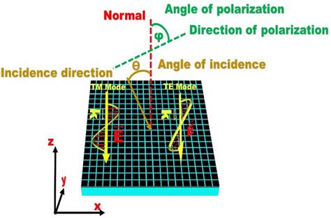Schematic Diagram Of The Polarization Direction And The Incident
