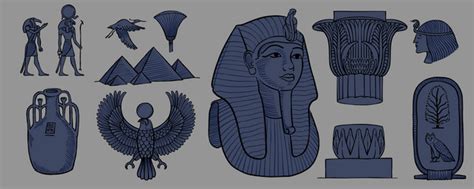 Tutankhamun S Pharaoh Mask Column With Lotus Palm Vector Image