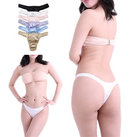 サテン生地 Tバック ショーツ ソング タンガ パンティ セクシーショーツ 下着 ランジェリー レディース ラポーム La Pomme 32